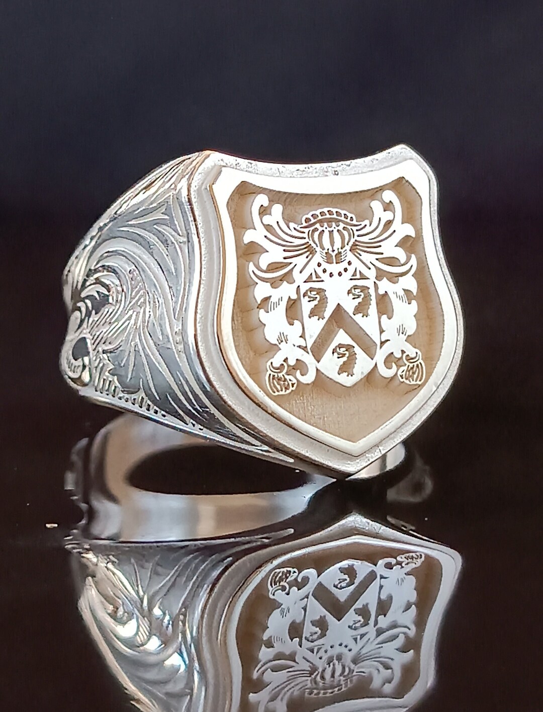 Shield Crest, Shield Ring, Personalized Jewelry, Family Crest Rings ...