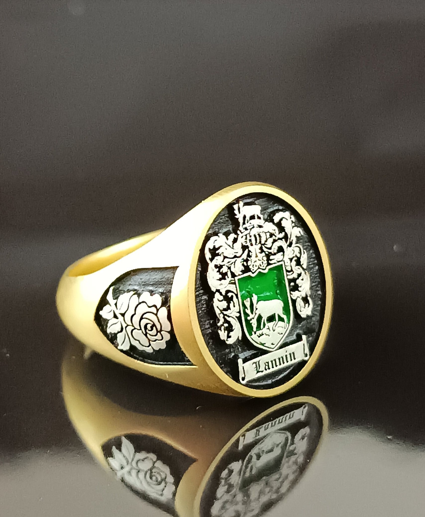 Family Crest Rings, Custom Signet Ring, Crest Ring, Family Crest Signet ...