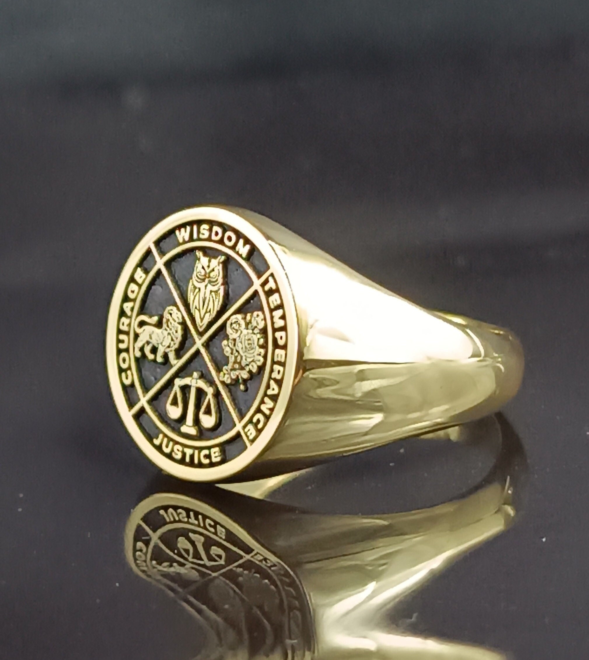 Custom Stoic Necklace, Cardinal Virtues Necklace,wisdom Necklace,stoic Gift,stoic Four Cardinal ...