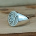 Custom Monogram Ring / Personalized Initial Ring / Engraved Silver ...
