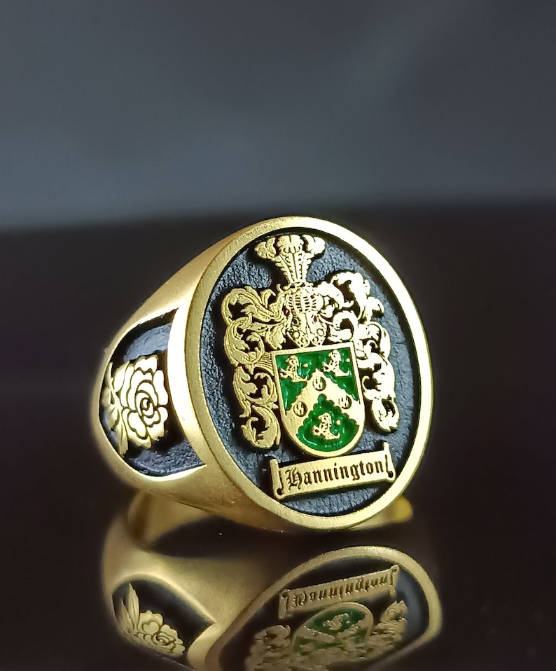 Family Crest Coat of Arms Custom Ring for Personalized Rings, Custom ...