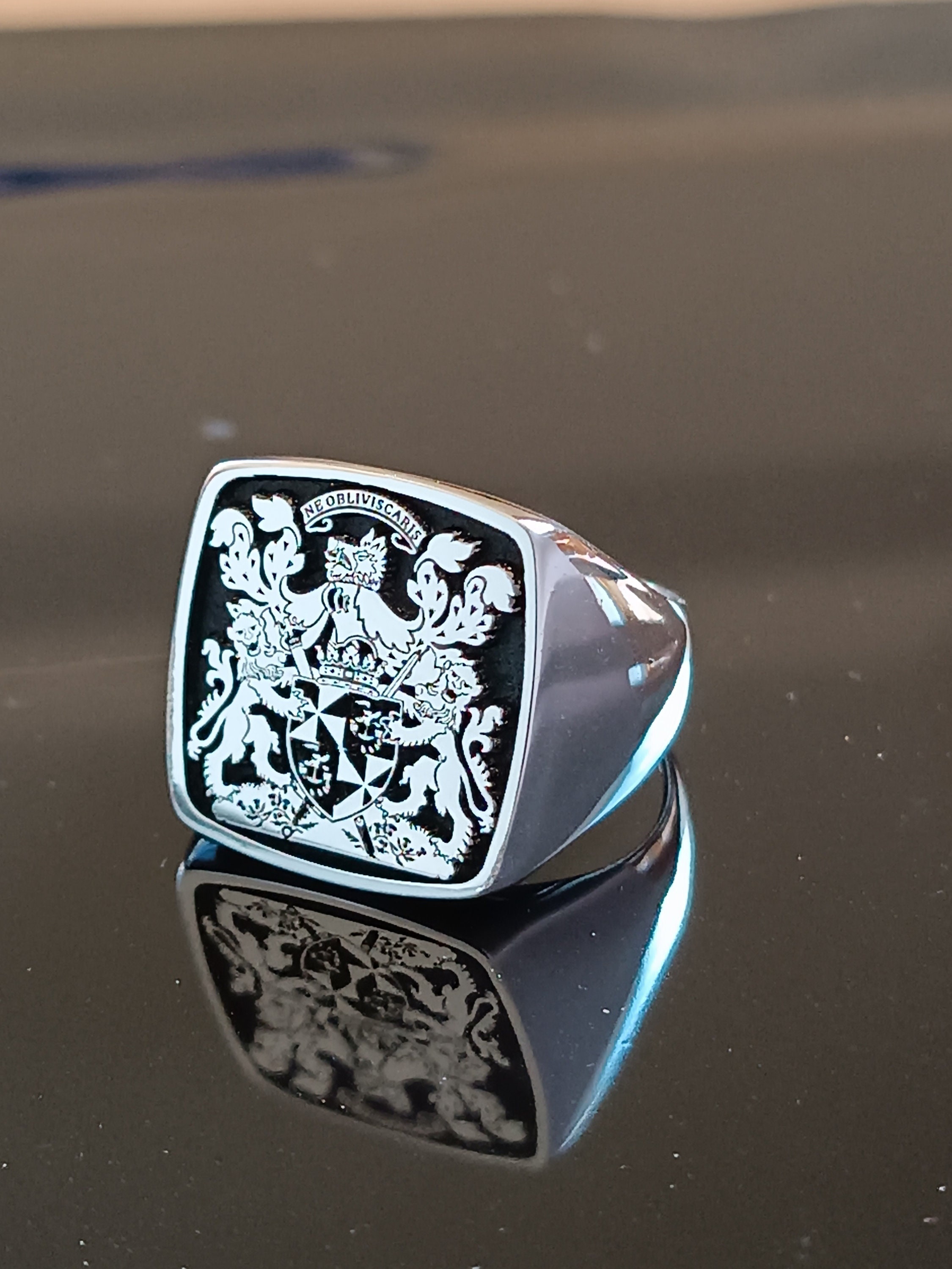 Coat of Arms Ring, Family Crest Rings, Custom Signet Ring, Crest Ring ...