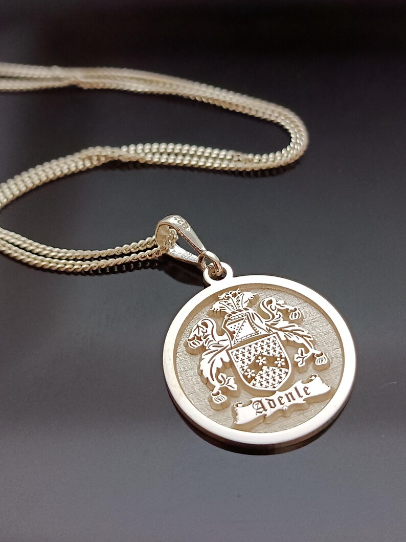 Personalized Family Crest Pendant - Elegant Heritage Necklace With ...