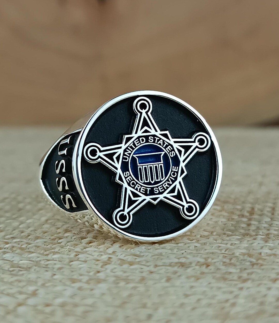 Secret Service Ring / US Badge Ring / Custom Law Enforcement Jewelry ...