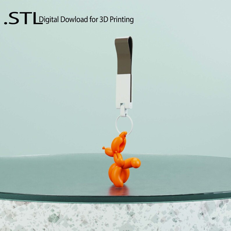 Balloon Dog Keychain 3D STL Files, 3D Keychain Print Files - Etsy