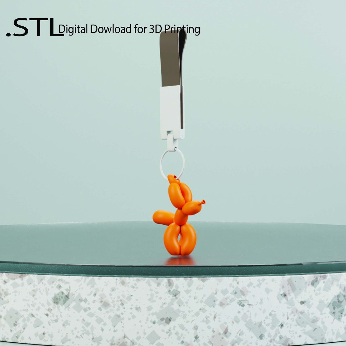 Balloon Dog Keychain 3D STL Files, 3D Keychain Print Files - Etsy