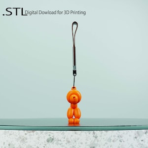 Balloon Dog Keychain 3D STL Files for Printing, Cute 3D Keychain Print ...