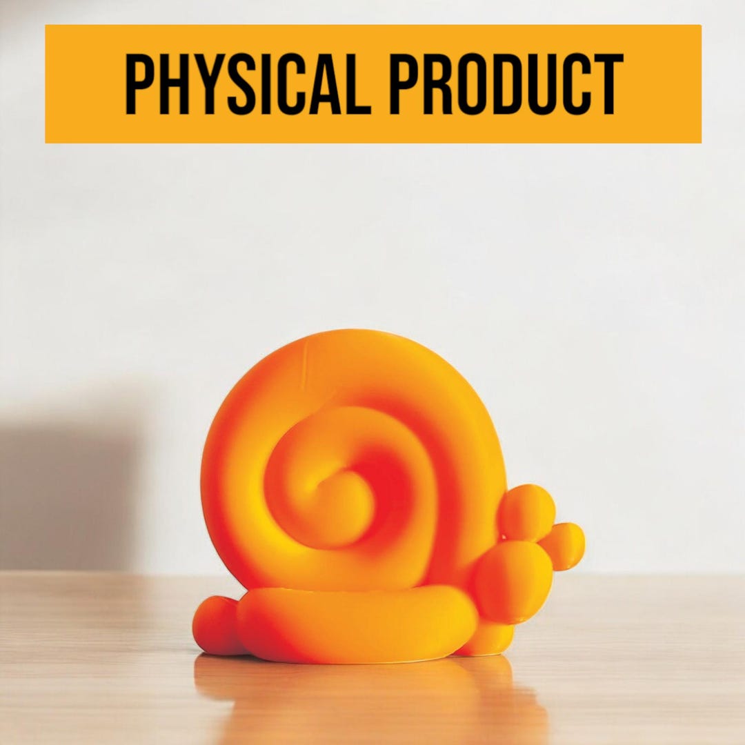 Personalized Balloon Snail 3D Printed Figurine for Desk Decor, Cute ...