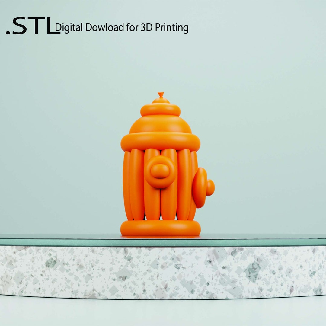 3D Balloon Fire Hydrant Decor – Fun and Playful Modern Home & Kids Room ...