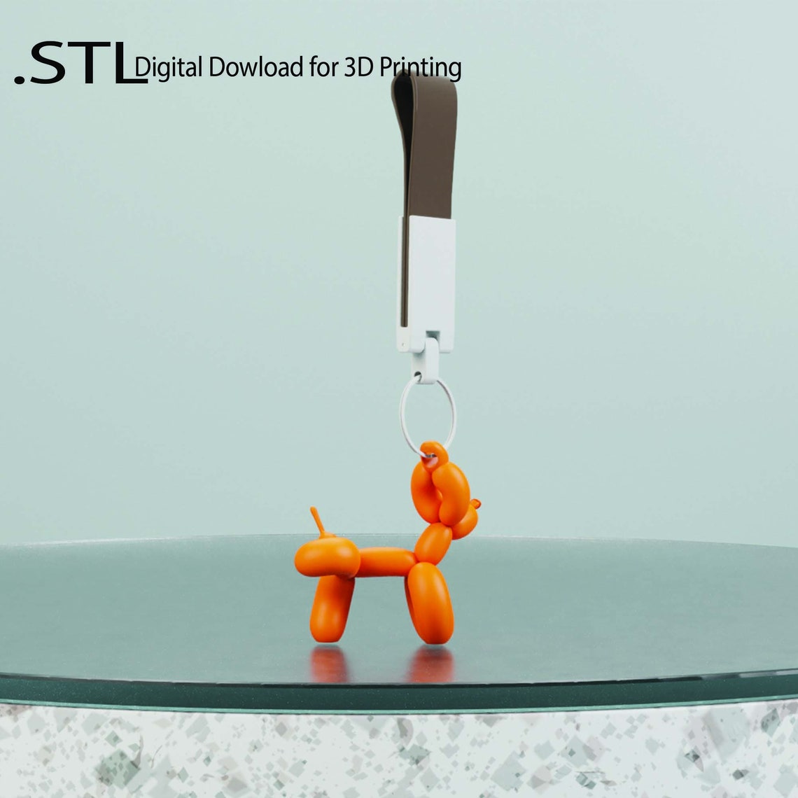 Balloon Dog Keychain 3D STL Files, 3D Keychain Print Files - Etsy