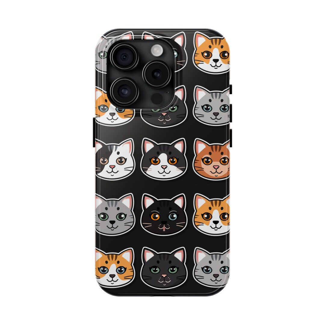 Cartoon Cat Phone Case - Etsy