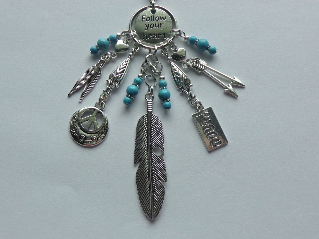 Follow Your Heart, Turquoise, Arrows, Feathers, Tibet Antique Silver ...