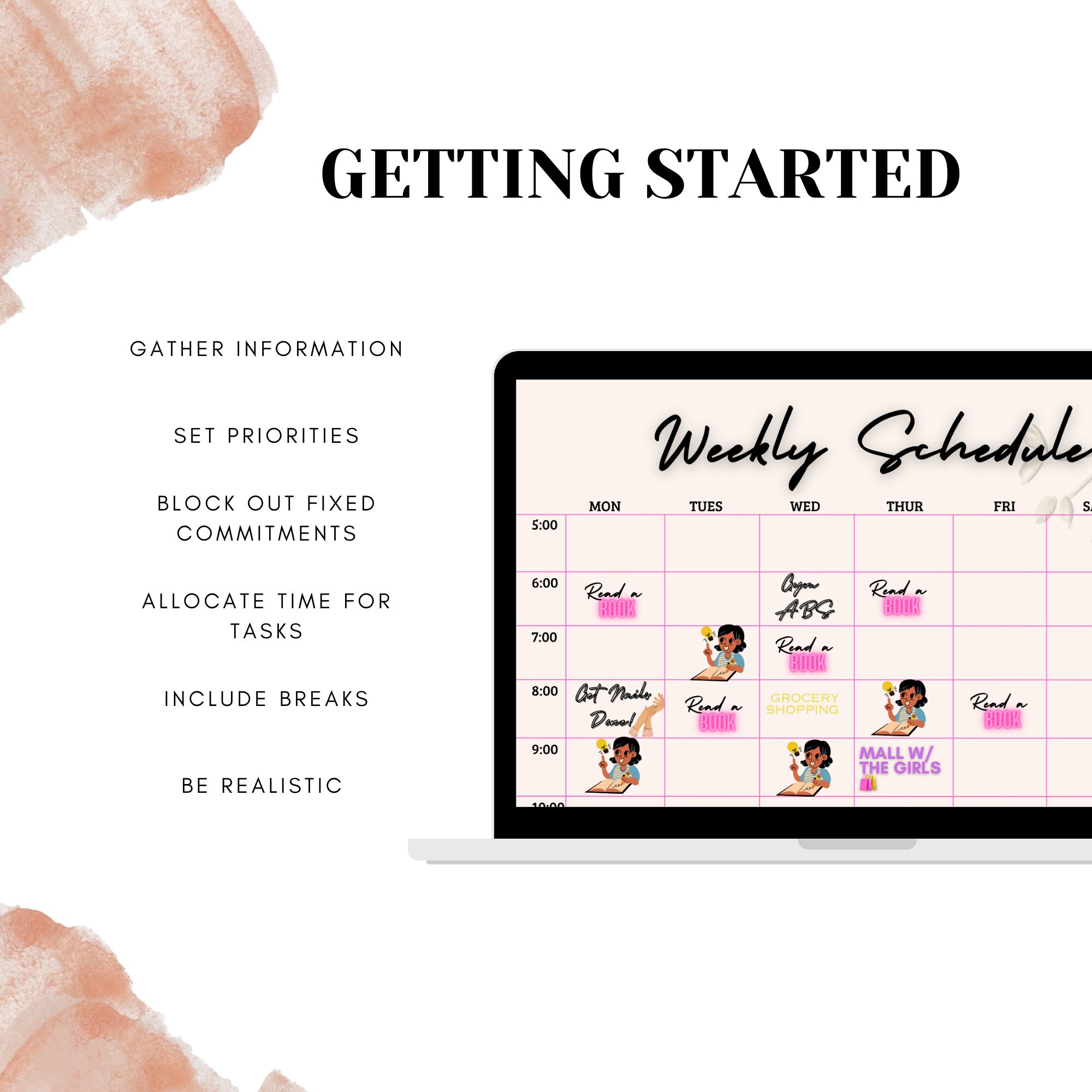 Weekly Schedule |2024 Weekly Planner| Work Schedule |weekly to Do List ...