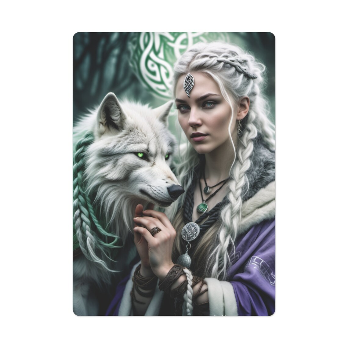 Playing/poker Cards Viking Warrior and Wolf - Etsy