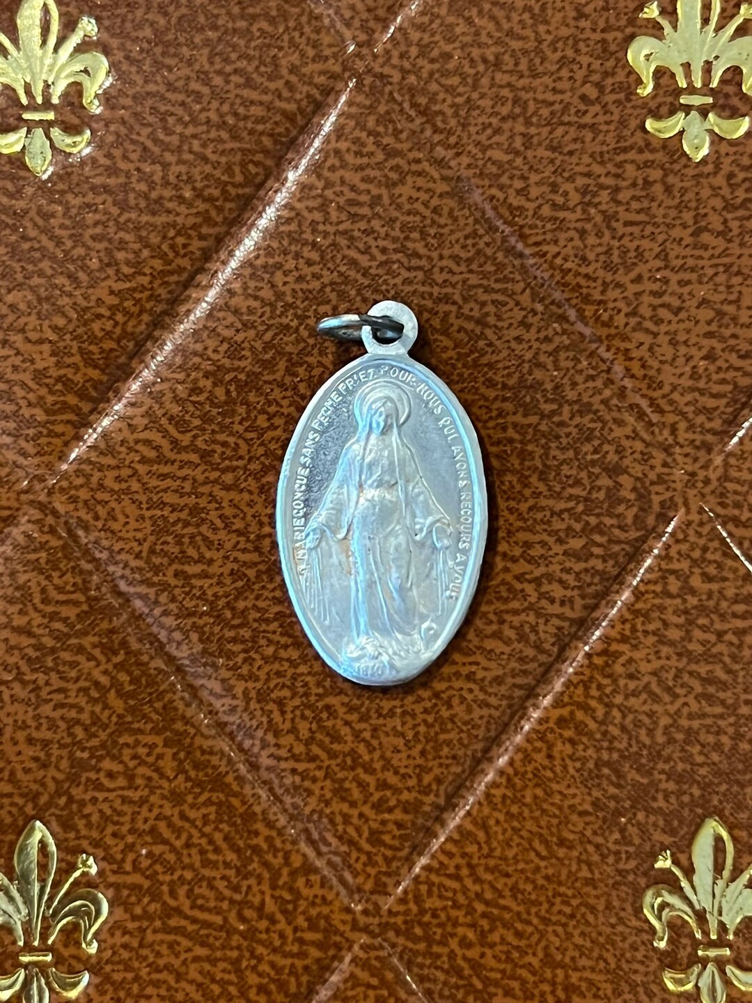 Ancient Virgin Mary Religious Pendant Aluminum | Vintage Medal ...