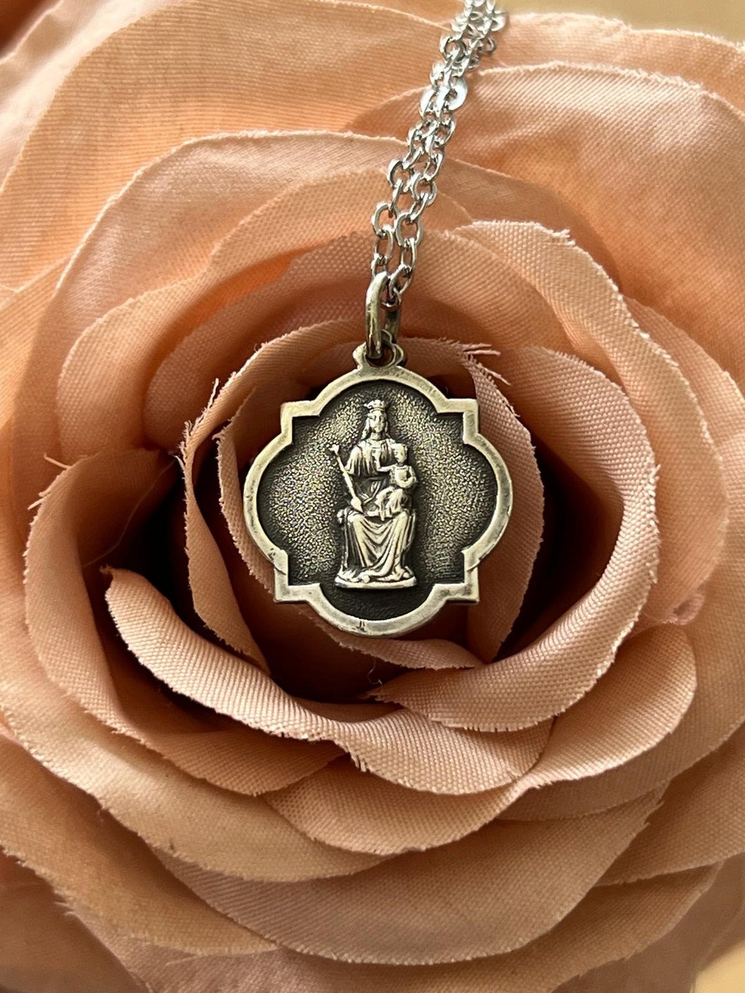 Rare Our Lady of Miracles Medal Religious Charm - Etsy