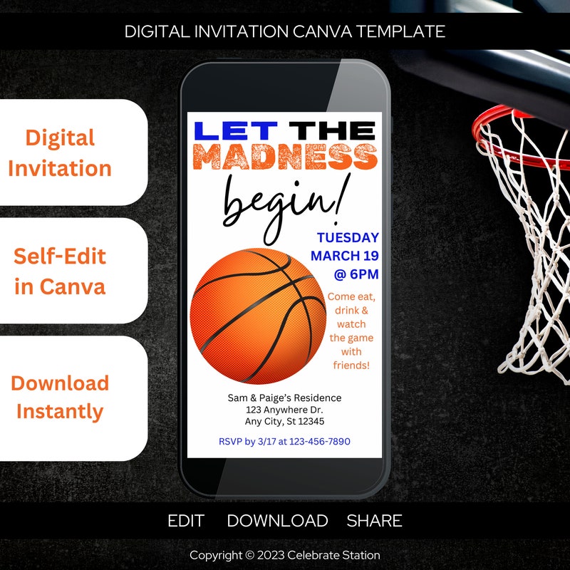 March Madness Invitations - Etsy