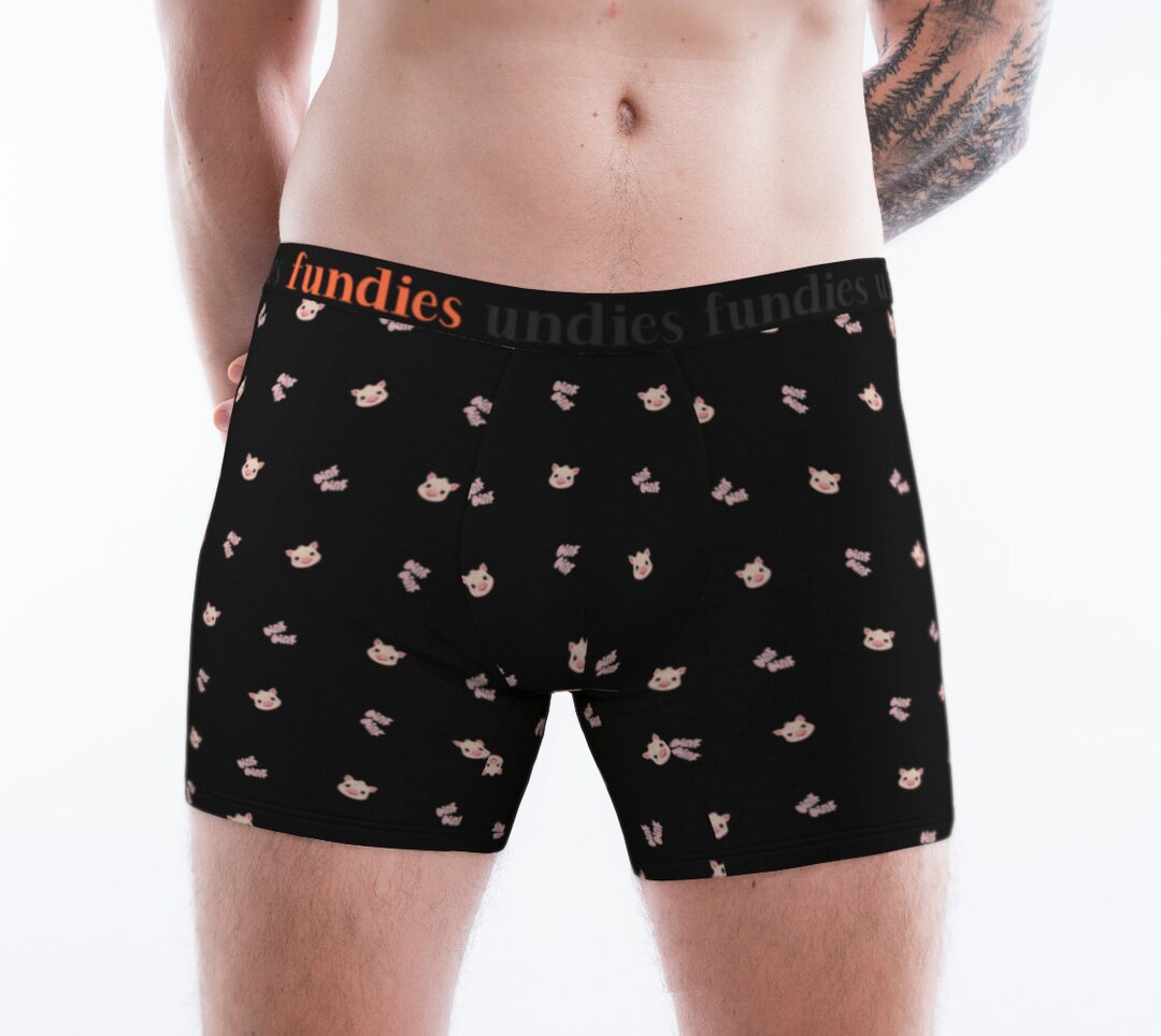 Piggy Pig Oink Oink Men's Boxer Briefs Black. His and Her's Cute ...