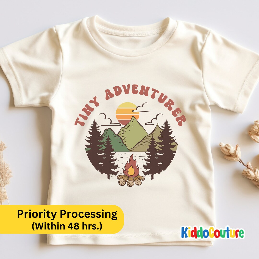 Tiny Adventurer Kids Shirt, Retro Small Adventurer Shirt, Hiking ...