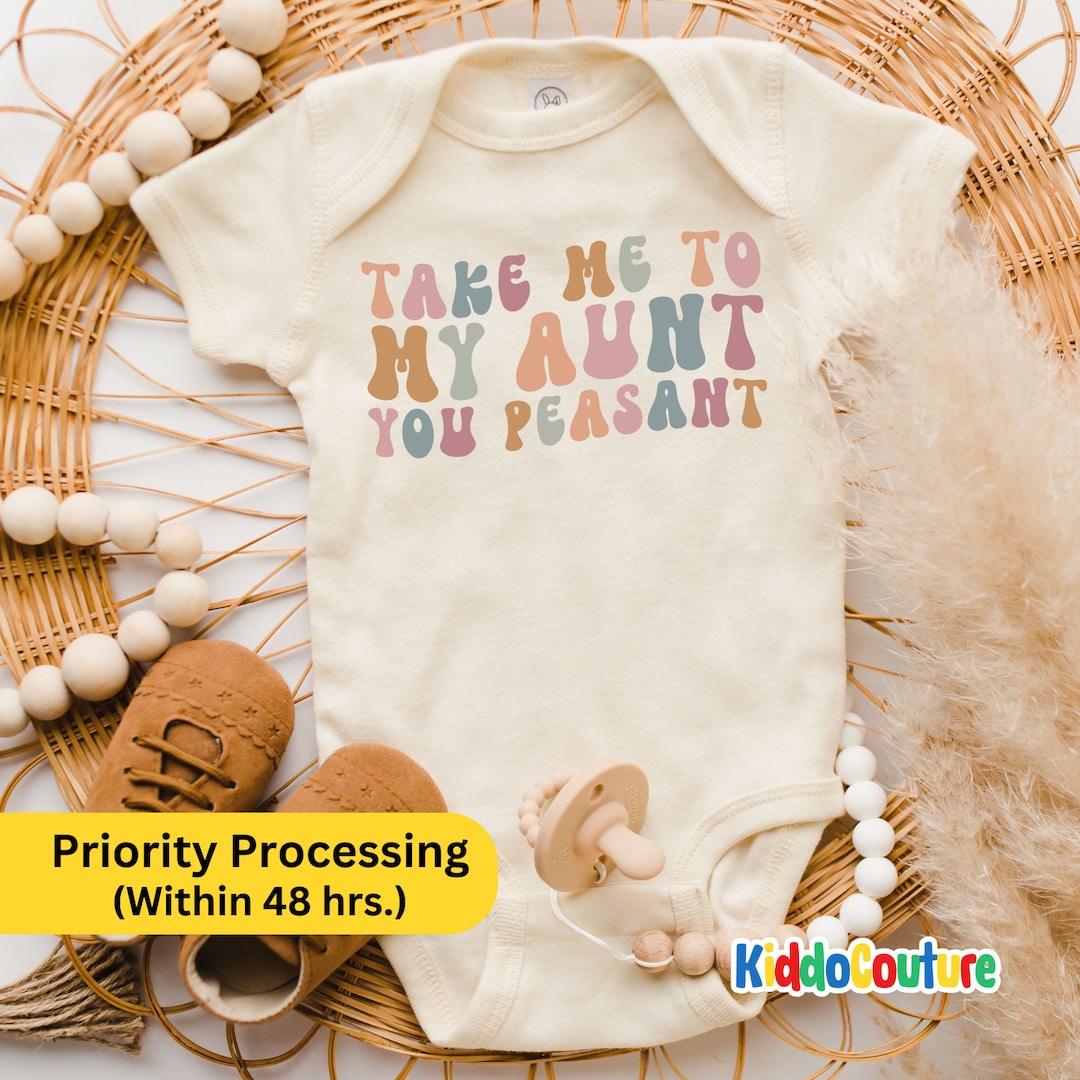 Take Me to My Aunt Peasant Baby Onesie®, Gift From Aunt Bodysuit, Newborn Baby Bodysuit ...