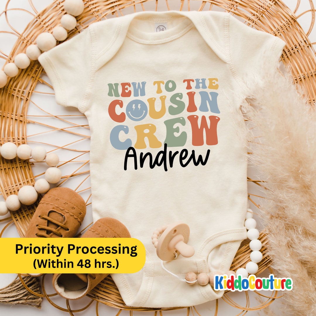 New to the Cousin Crew Baby Onesie®, Personalized Cousins Onesie®, Custom Cousins Body Suit ...