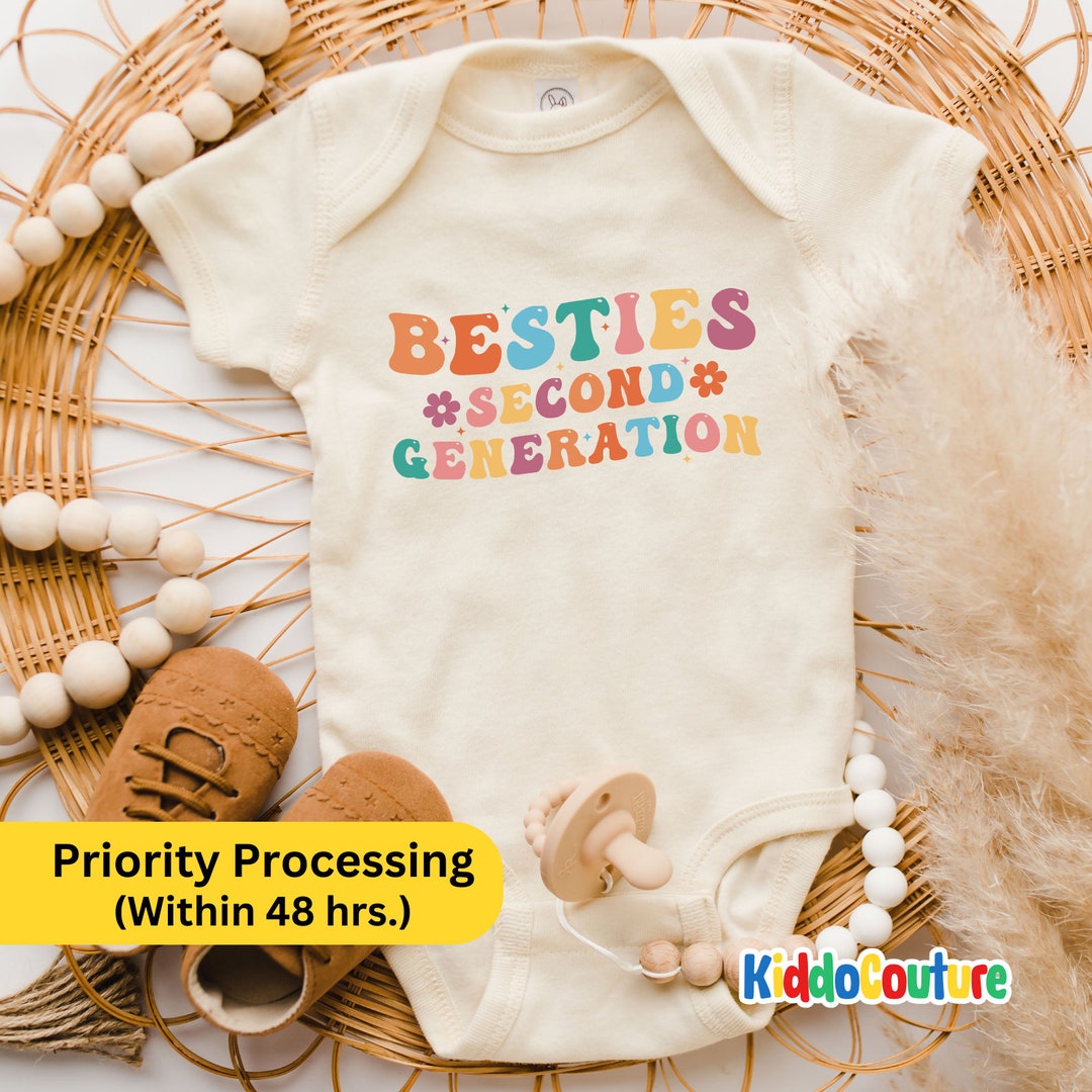 Besties Second Generation Onesie®, Retro Besties Bodysuit, Best Friend Forever Bodysuit, Best ...