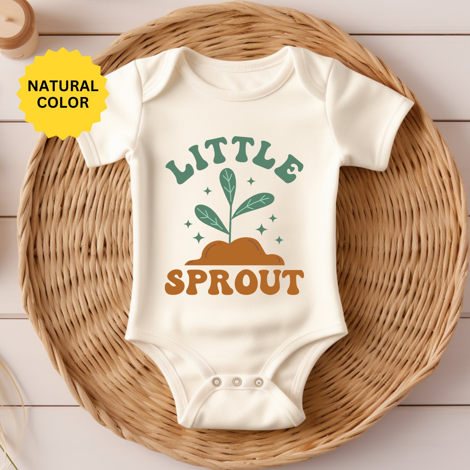 Little Sprout Baby Onesie®, Retro Little Plant Bodysuit, Tree Baby ...