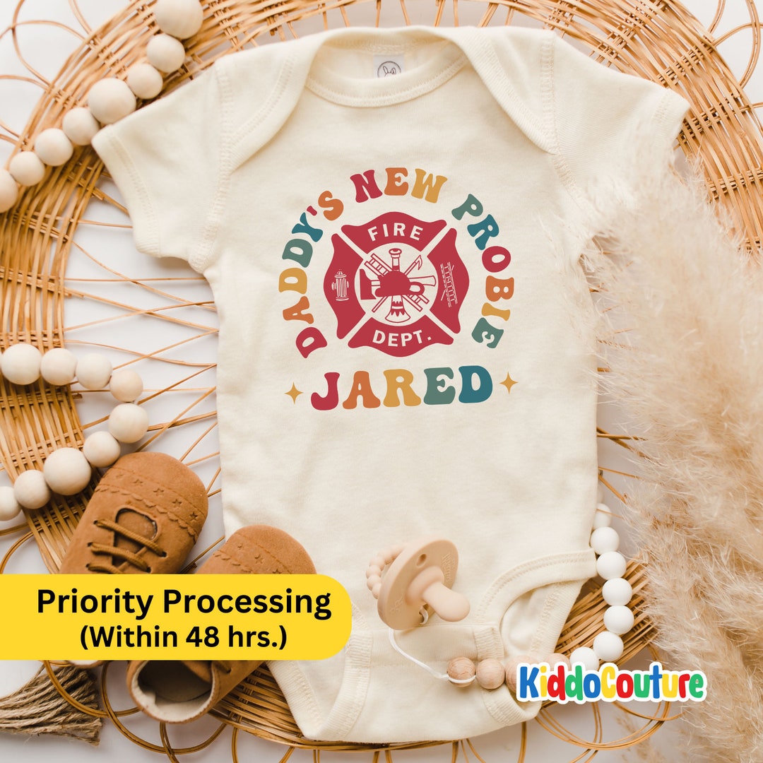Personalized Baby Firefighter Onesie®, Firefighter Baby Gift, Fire ...