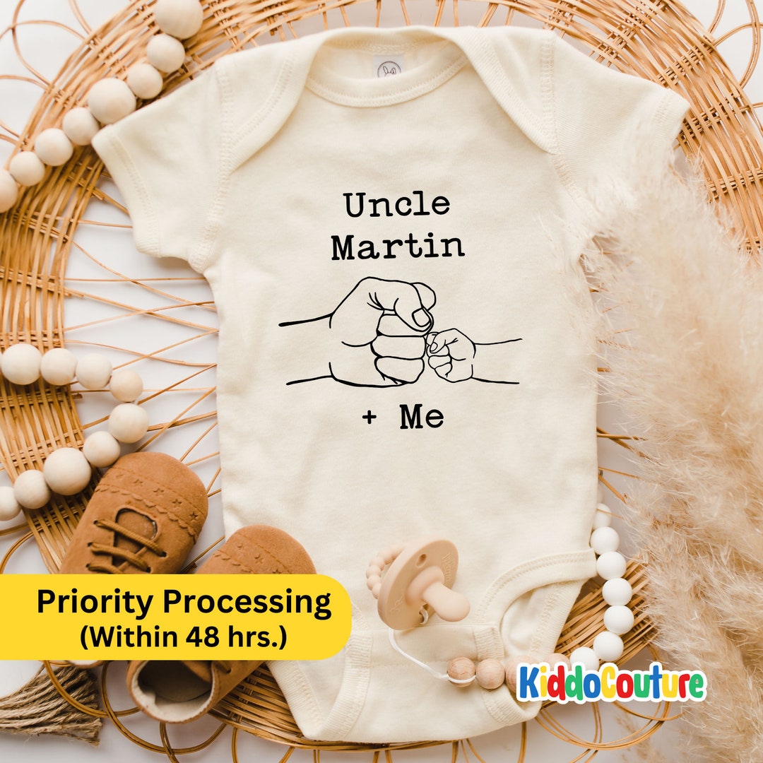 Personalized Uncle Baby Onesie®, Uncle Baby Fist Bump Baby Onesie®, New ...