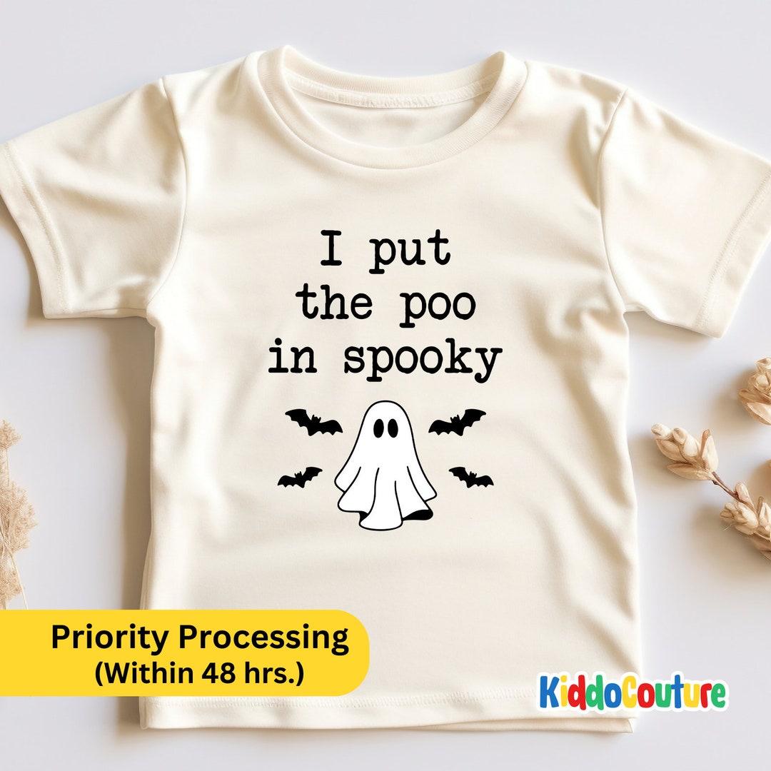 I Put the Poo in Spooky Kids Halloween Shirt, Halloween Youth Shirt ...