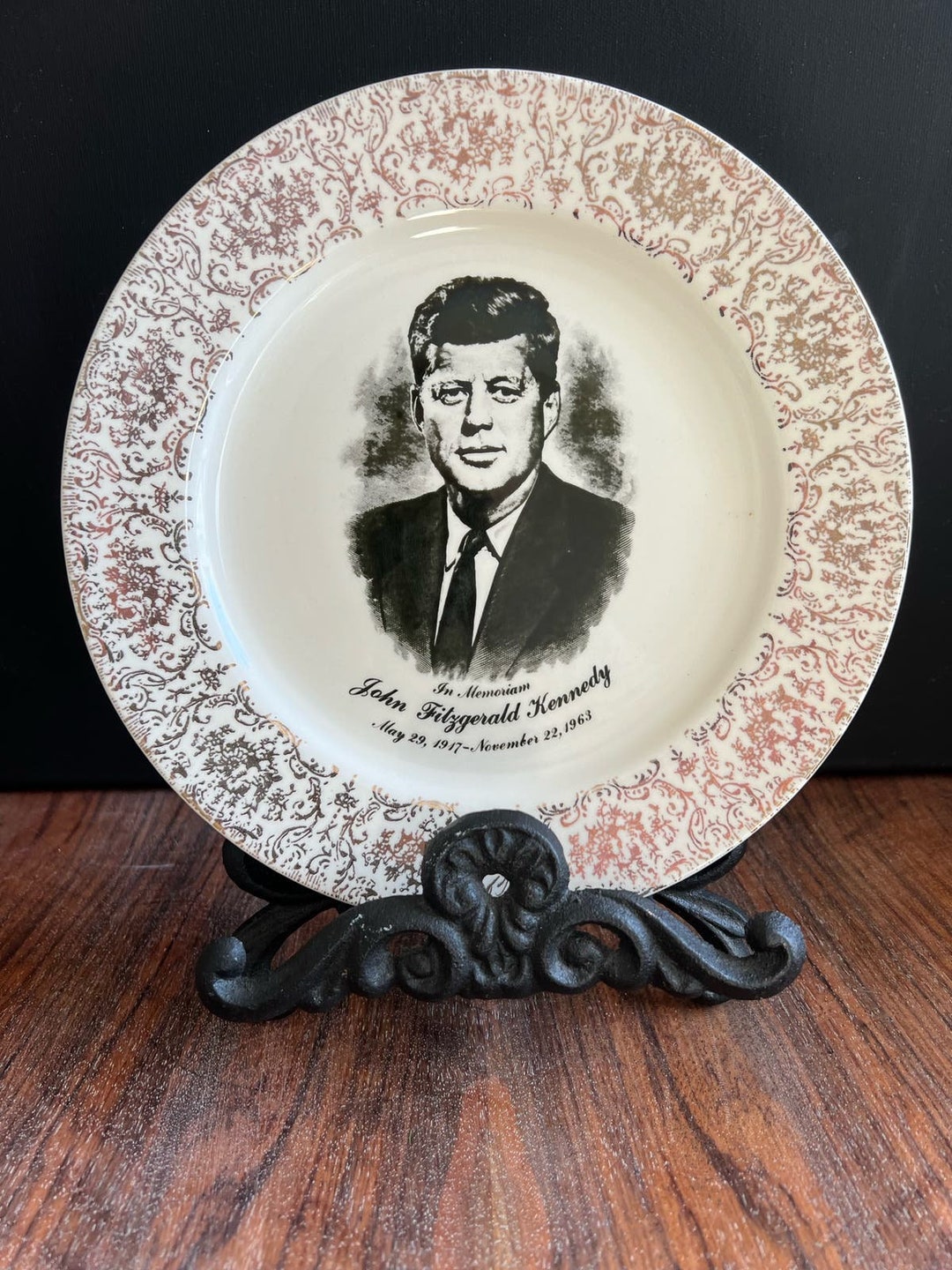 Vintage JFK Commemorative Memorial Plate 35th President - Etsy