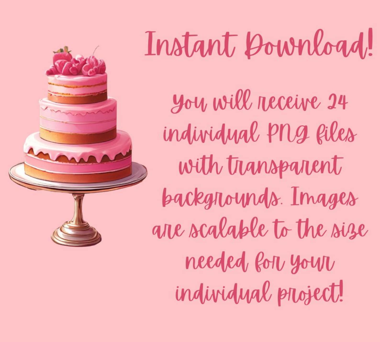 Pink Patisserie Clipart | Pastel Bakery Graphics | Cute Pastry PNG ...