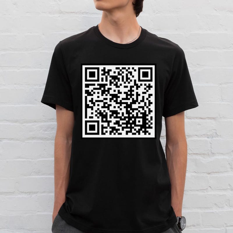 Rick Roll Qr Code Tshirt - Etsy