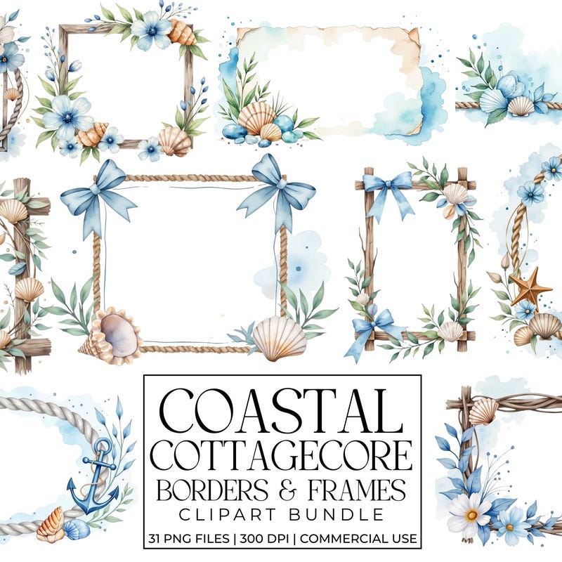 Clipart Ocean Border - Etsy
