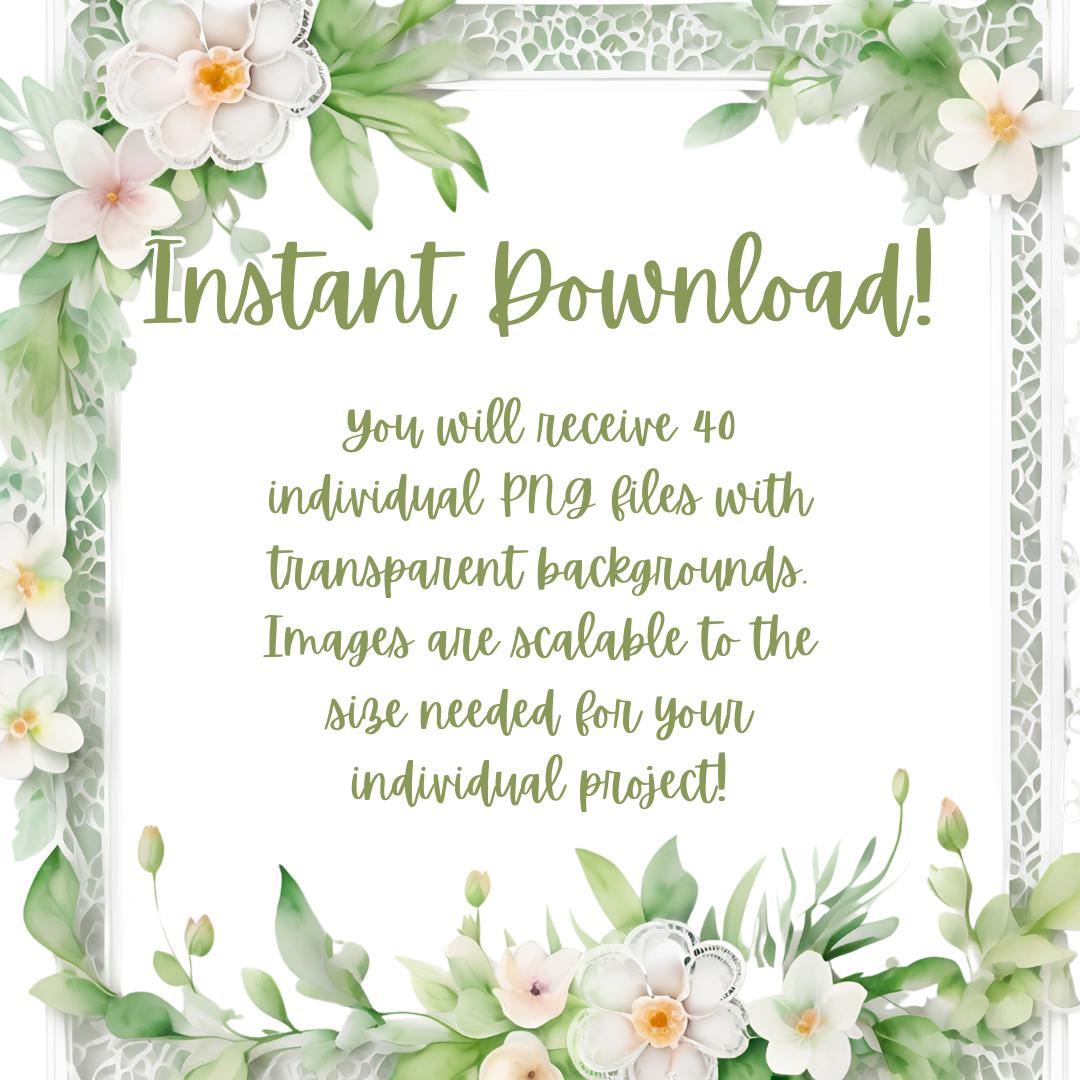 Spring Wedding Clipart Bundle, Floral Wedding Clip Art, Spring Wedding ...
