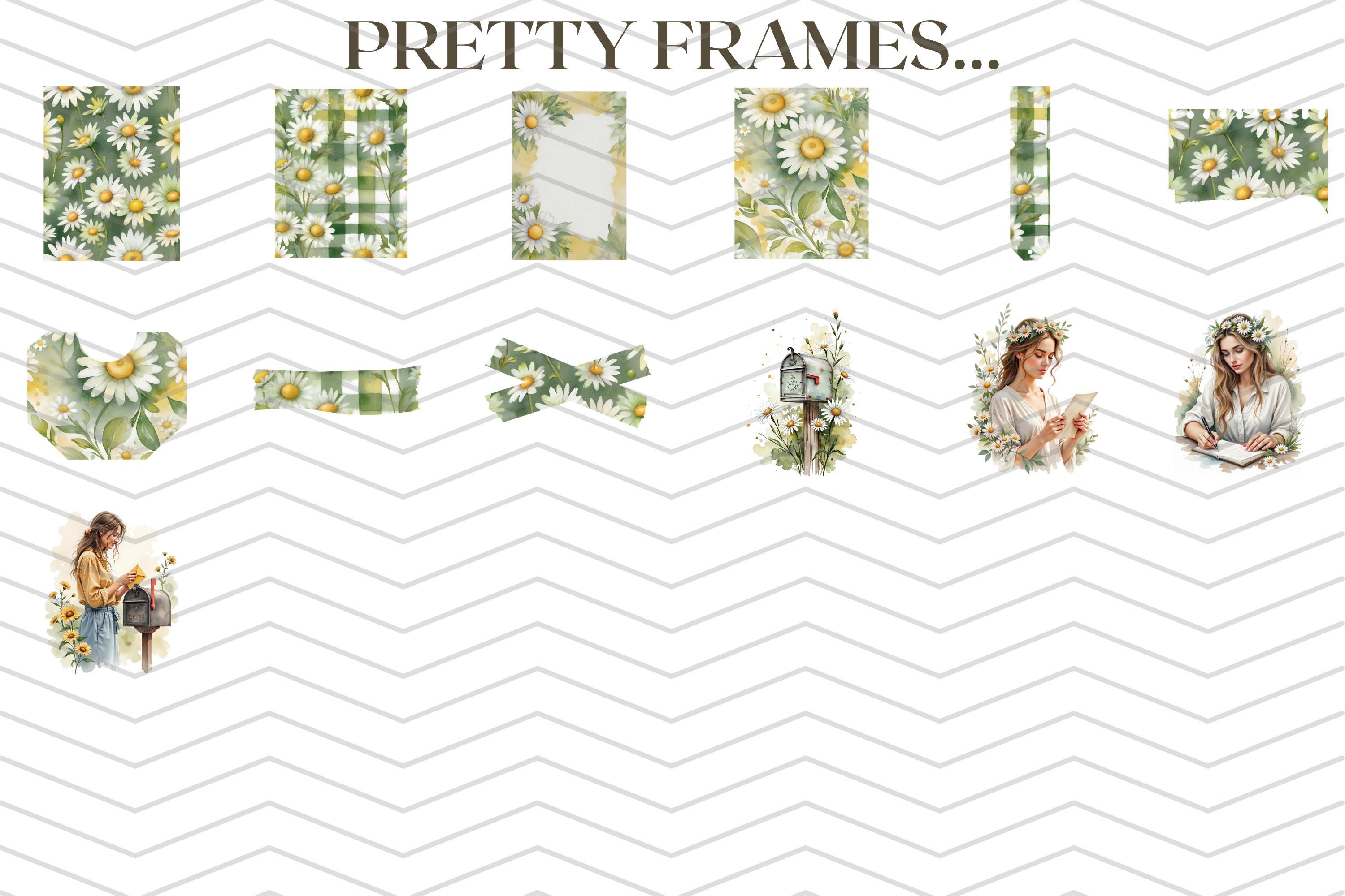 Daisy Mail Clipart Bundle | Floral Happy Mail Pngs, Envelopes ...