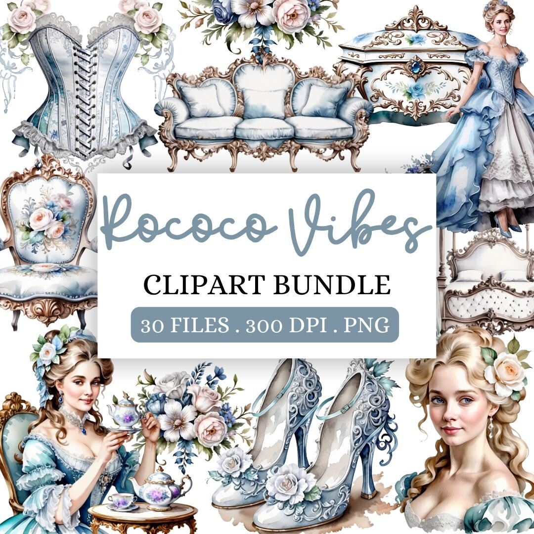 Rococo Clipart - Victorian Era Clip Art - Baroque Era Graphics ...