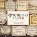 Victorian Apothecary Labels Clipart Bundle | Vintage Ephemera, Herbal ...