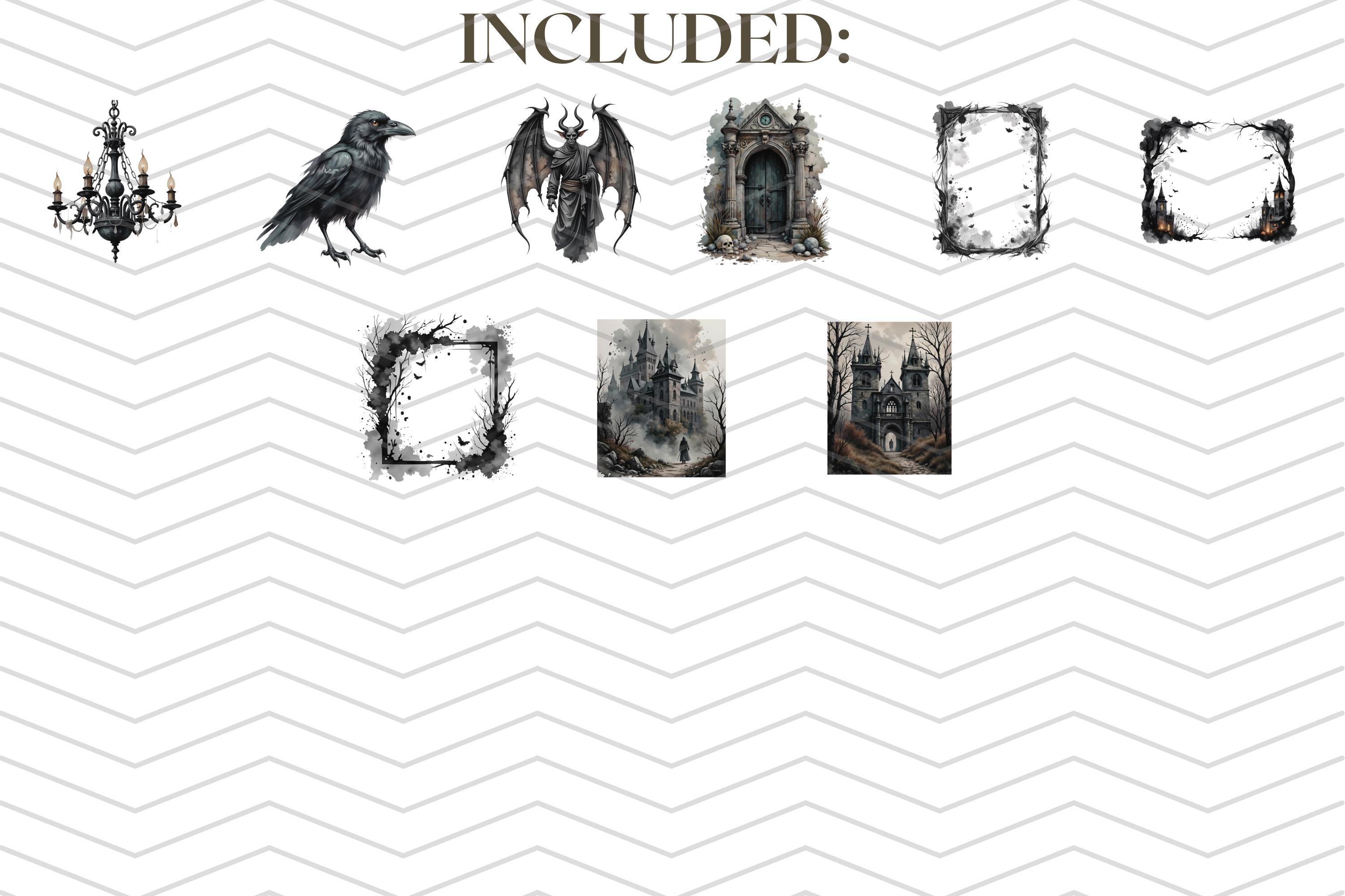 Haunted Medieval Castle Clipart Bundle | Gothic Renaissance Castle ...
