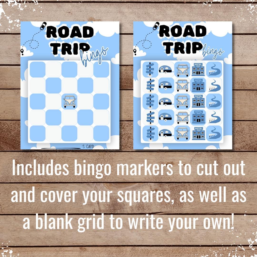 Road Trip Bingo - Fun Printable Travel Game for Kids & Adults | Digital ...