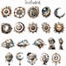 Celestial Steampunk Clipart Bundle | Vintage Stars & Gears | Cosmic ...