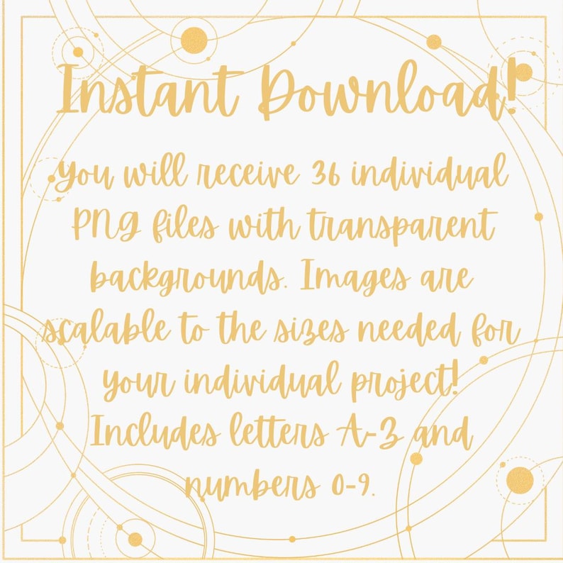 Celestial Letters Clipart Bundle, English Alphabet and Numbers Clipart ...