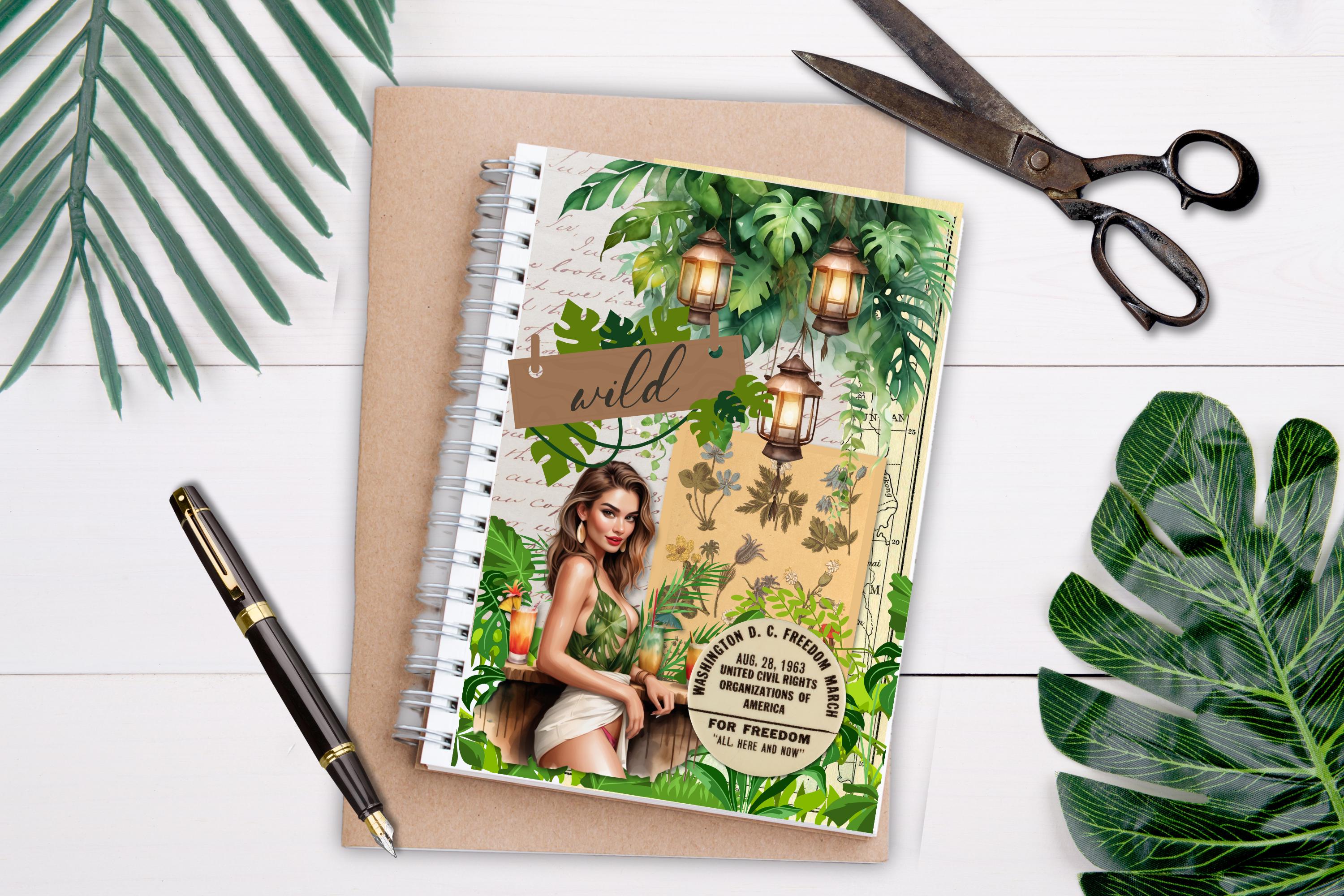 Jungle Tiki Lounge Clipart Bundle – Tropical Safari Pngs for Luau Party ...