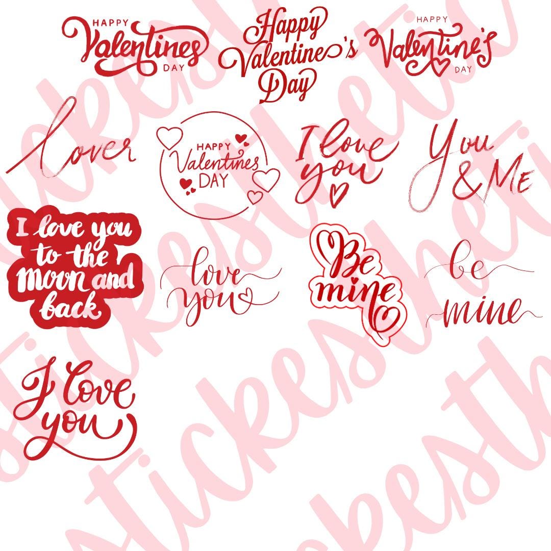 Red Rose Valentine Kit, Printable Valentines, Floral Make Your Own ...