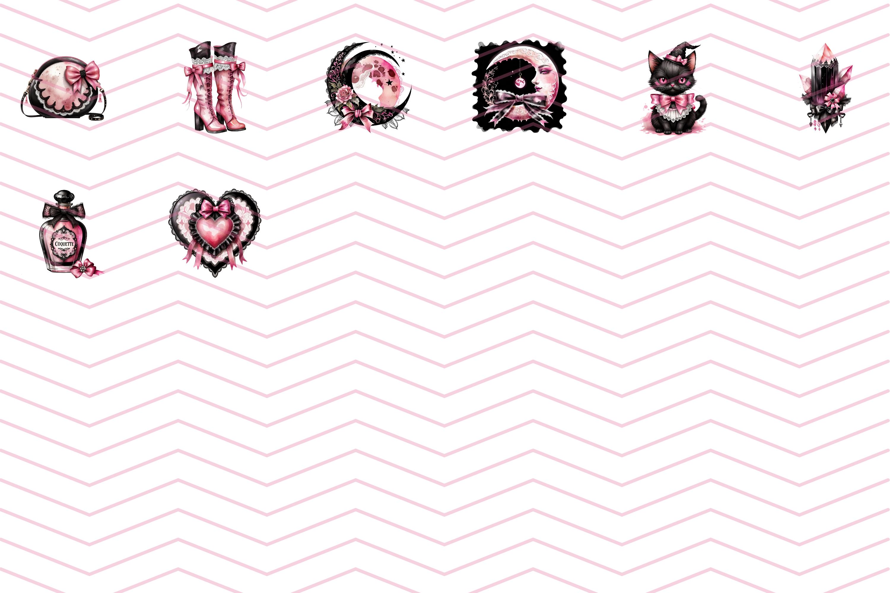 Bewitched Coquette Clipart Bundle, Feminine Witchy Aesthetic Pngs ...