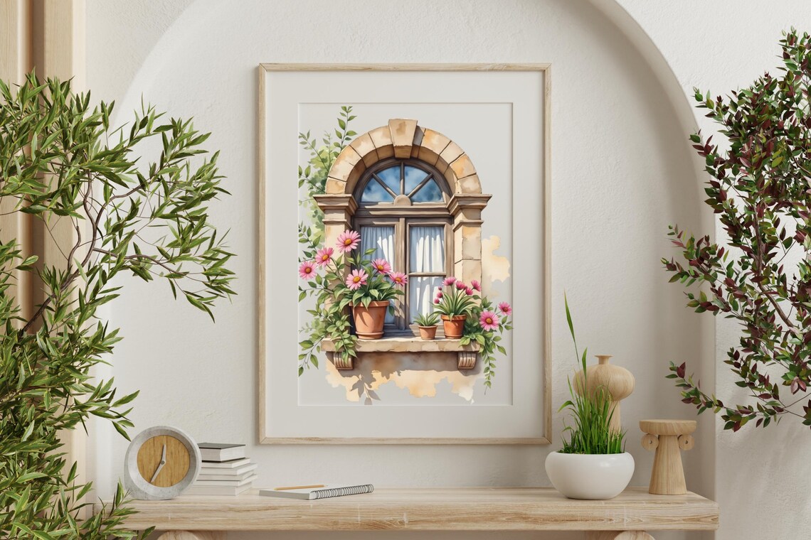 Rustic French Villa Clipart Bundle | Watercolor Provence Countryside ...