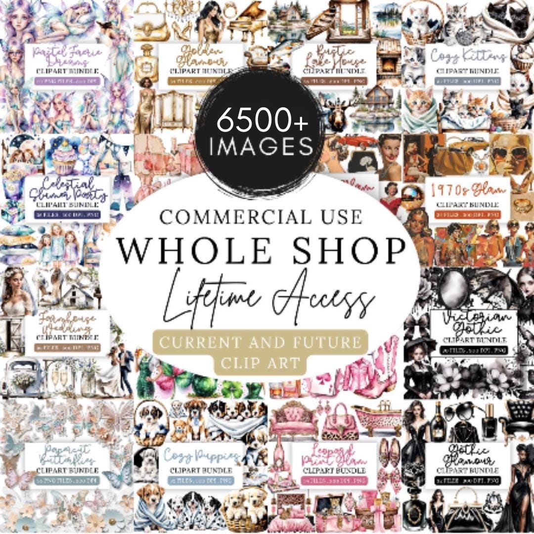 Whole Shop Lifetime Access Clipart Bundle | Unlimited Clip Art ...