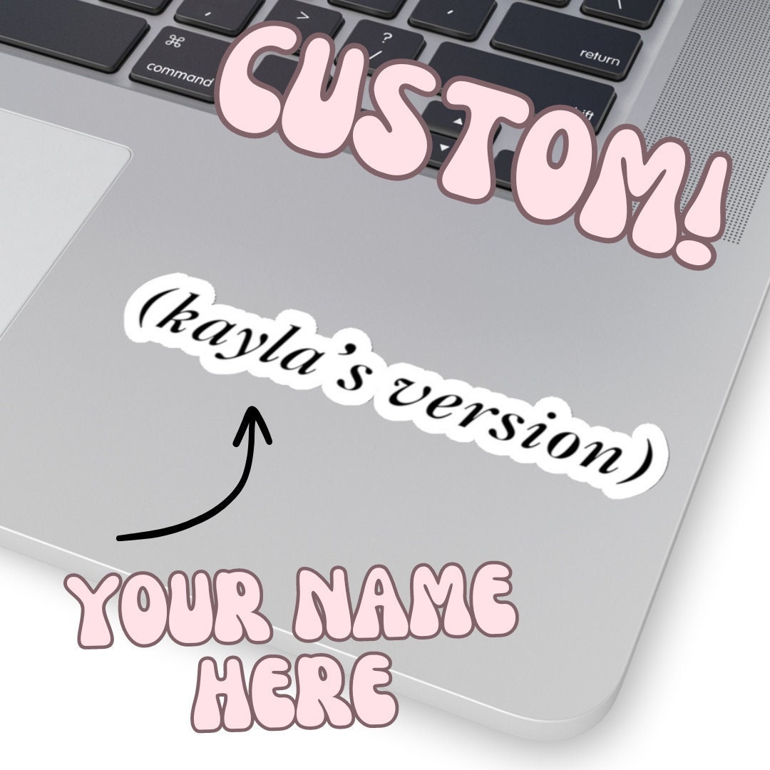 Custom Name's Version Sticker | Trendy Folklore Your Name| Custom Name ...