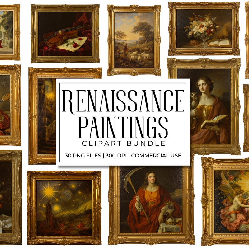 Renaissance Art Clipart - Etsy UK