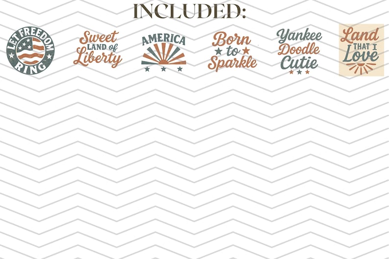 Boho Patriotic Clipart Bundle – 30 Retro 4th of July Pngs With Stars ...